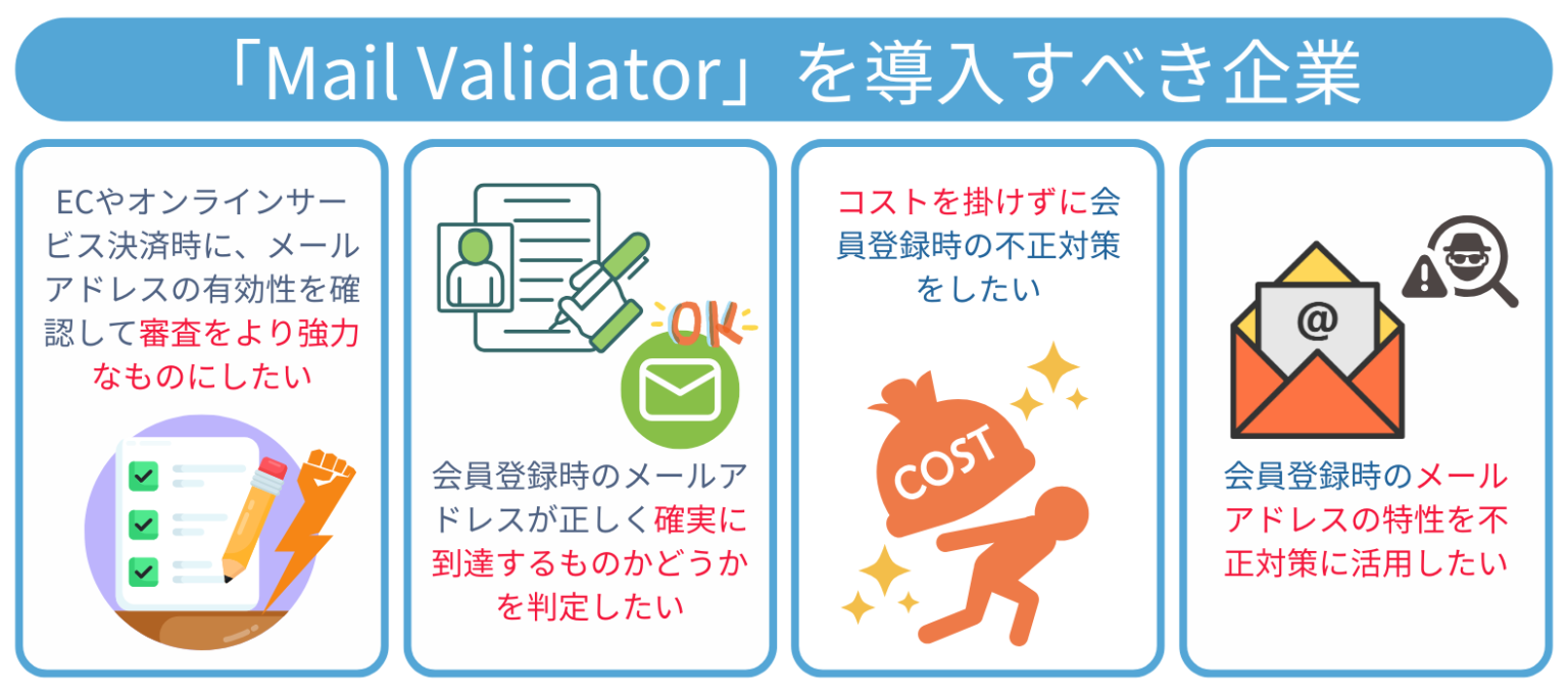メールアドレスの存在確認をする方法は3つ！おすすめの検証サービス3選も紹介 | 不正検知Lab -フセラボ-【かっこ株式会社 公式メディア】